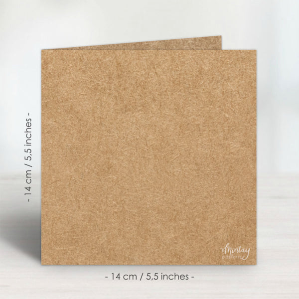 14cm x 14cm Kraft Card Bases – Cardstock TT