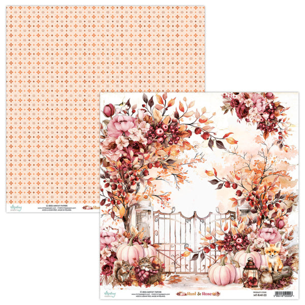 Rust & Rose 03 Single Sheet (12"x12") – Cardstock TT